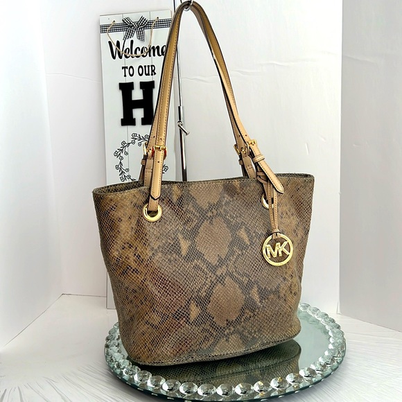 Michael Kors | Bags | Michael Kors Snake Print Shoulder Bag | Poshmark